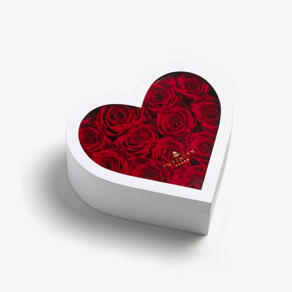 Infinity Roses | Medium Heart Box