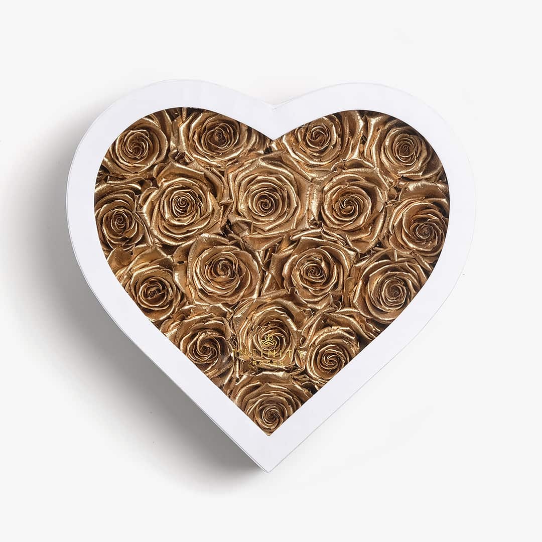 Infinity Roses | Large Heart Box