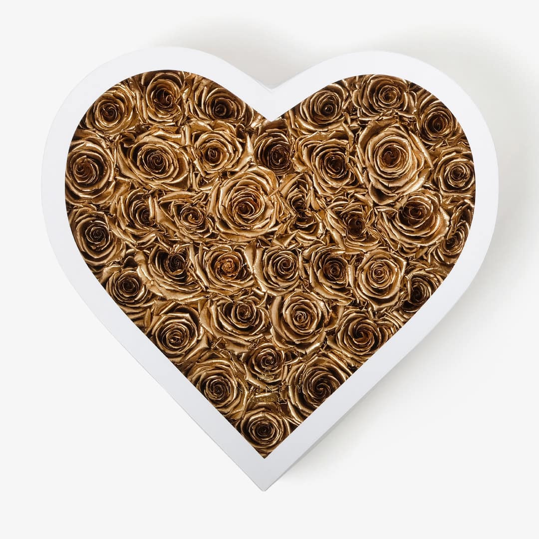 Infinity Roses | Large Heart Box