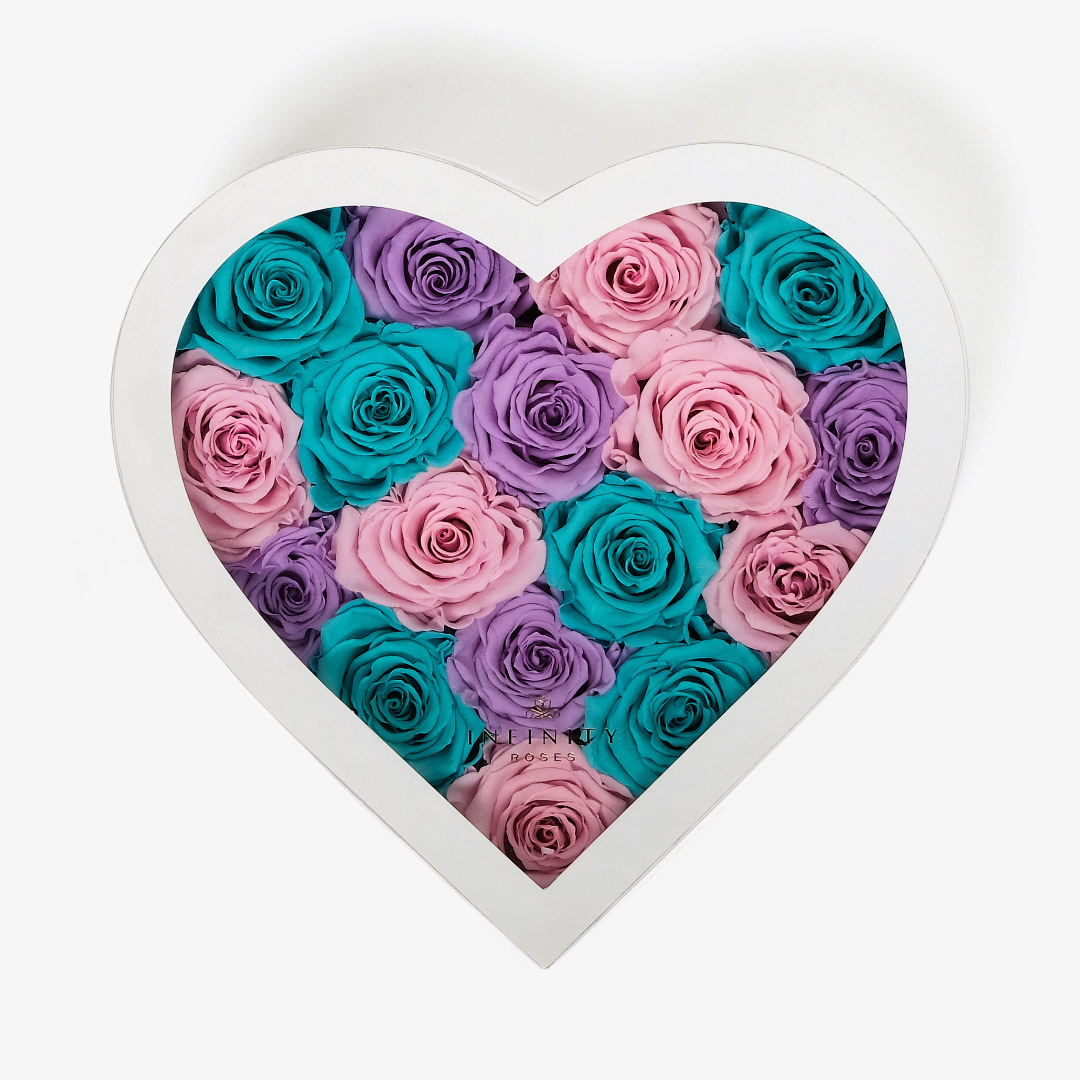Infinity Roses | Large Heart Box