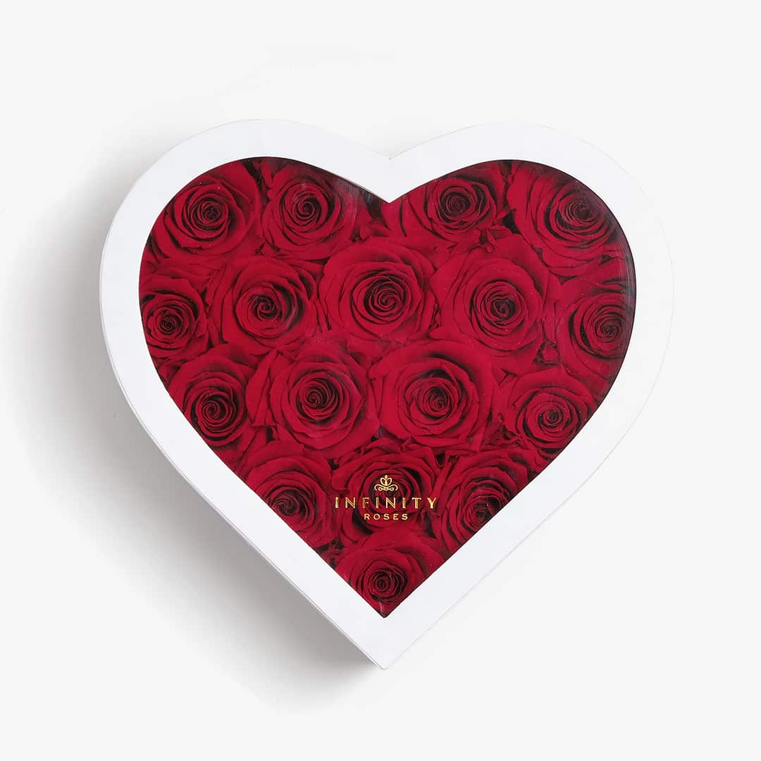 Infinity Roses | Large Heart Box