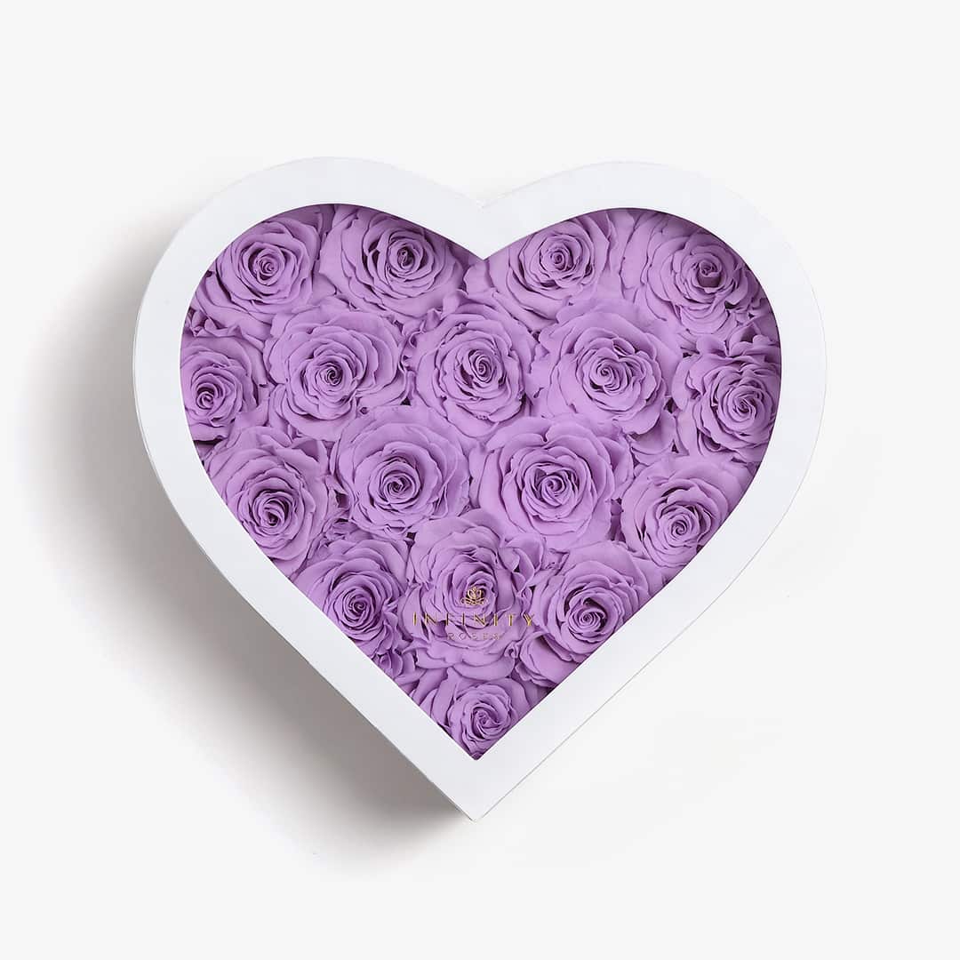 Infinity Roses | Large Heart Box