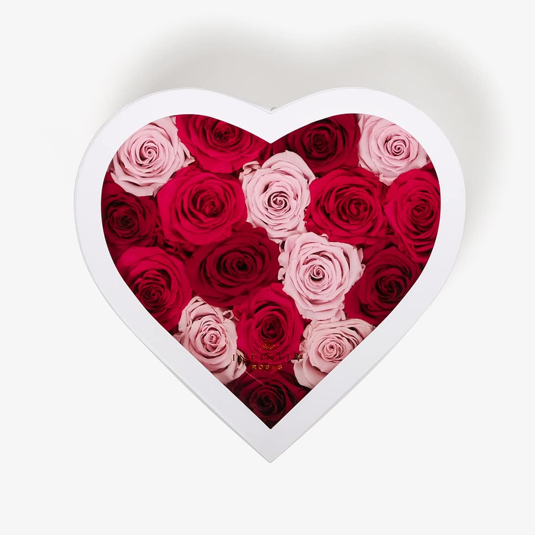 Infinity Roses | Large Heart Box