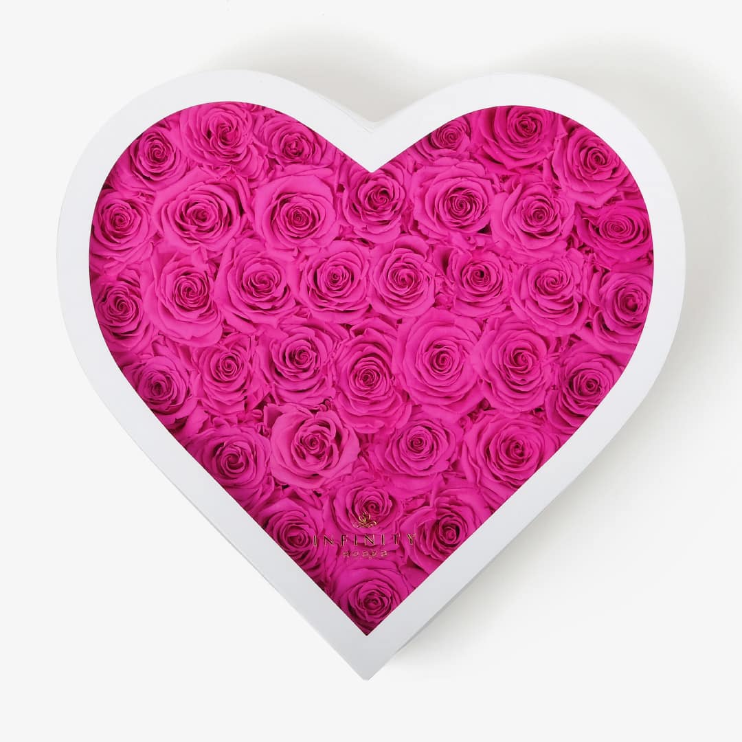 Infinity Roses | Large Heart Box