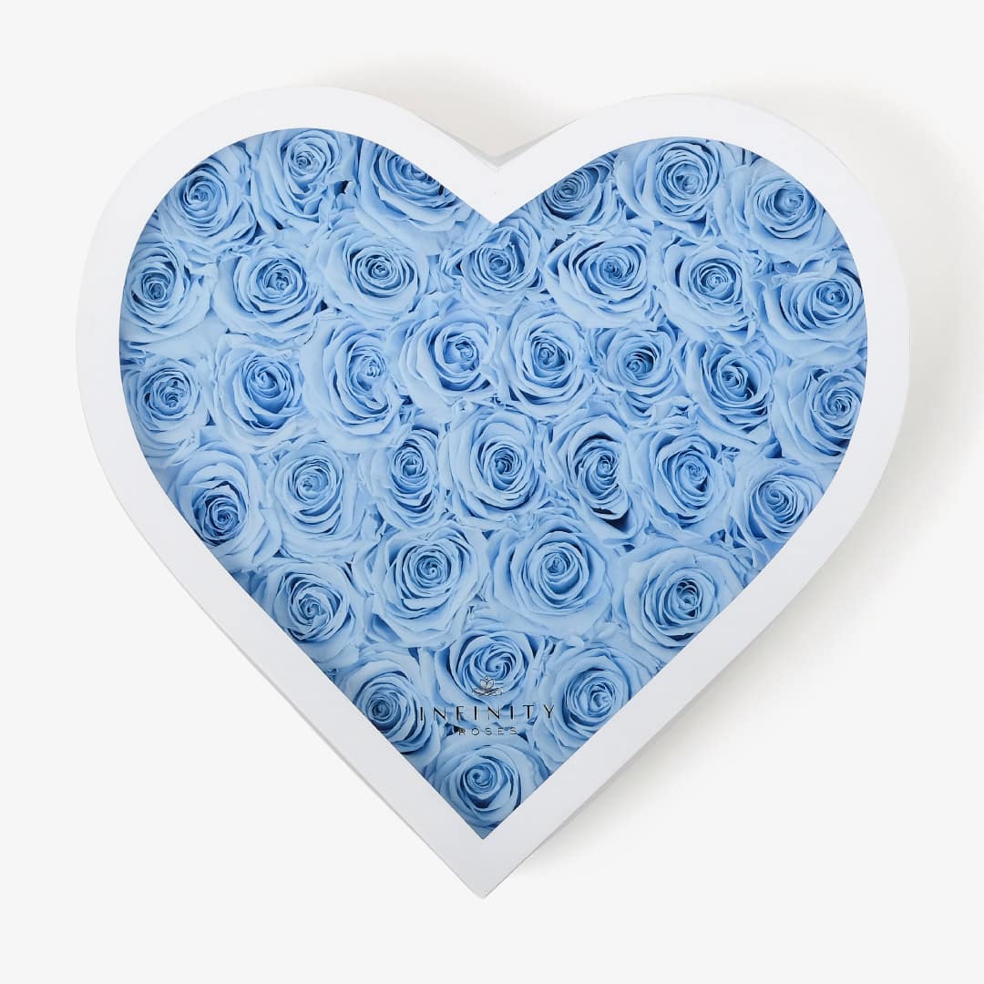 Infinity Roses | Large Heart Box